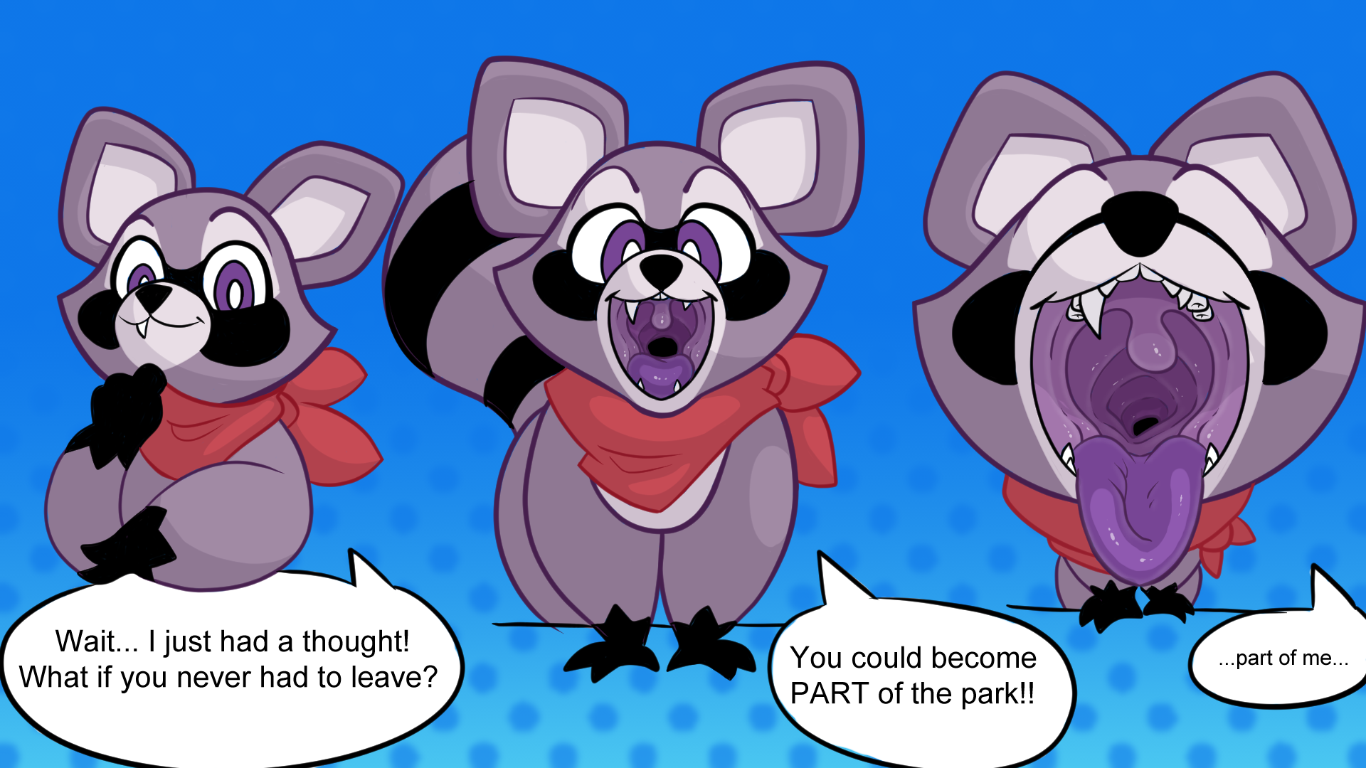 Chat with Rambley the raccoon | furry vore