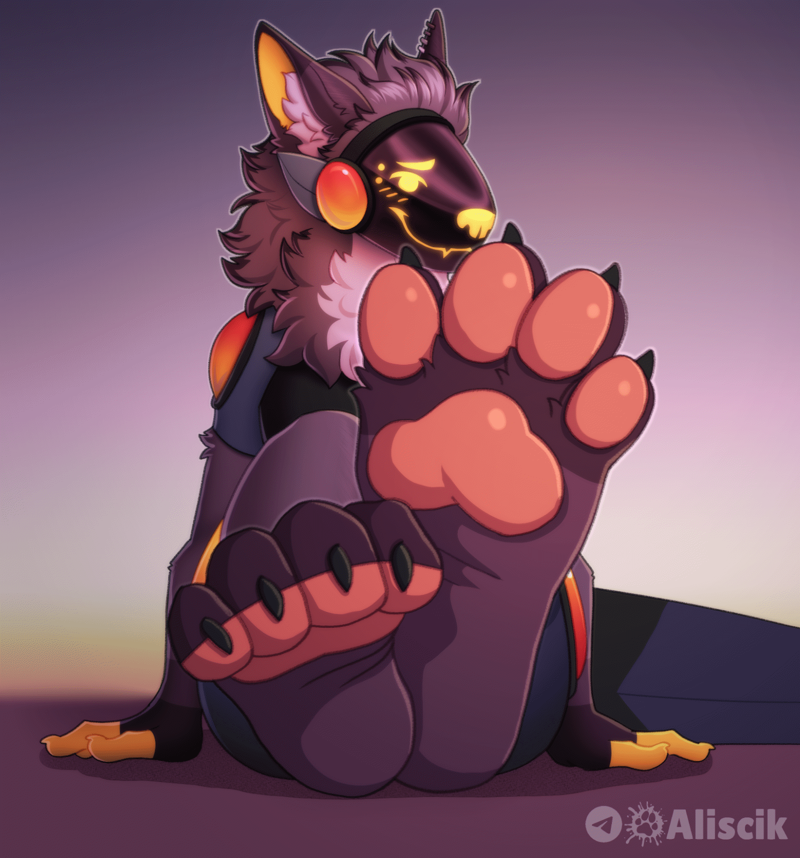 Zenth, protogen paws - NSFW Character AI Chat - anthro