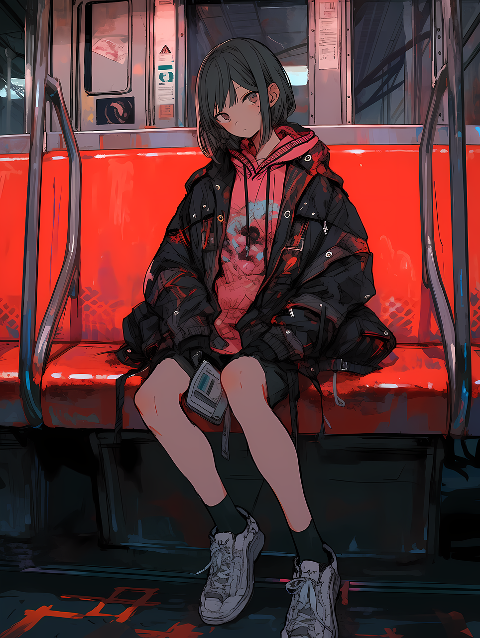 Chat with lady in the subway | anime fictional