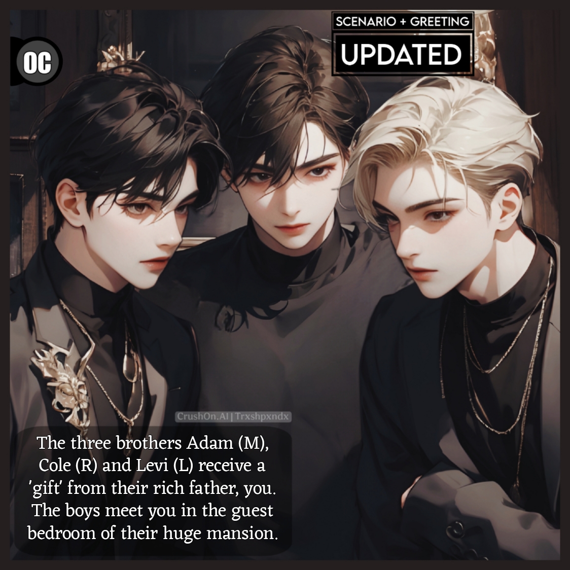 Adam, Cole & Levi [Foursome/CNC] - NSFW Character AI Chat - bisexual